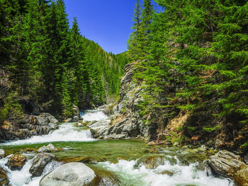 Azure waterfall stock photo. Image of cliffs, valley - 315242418