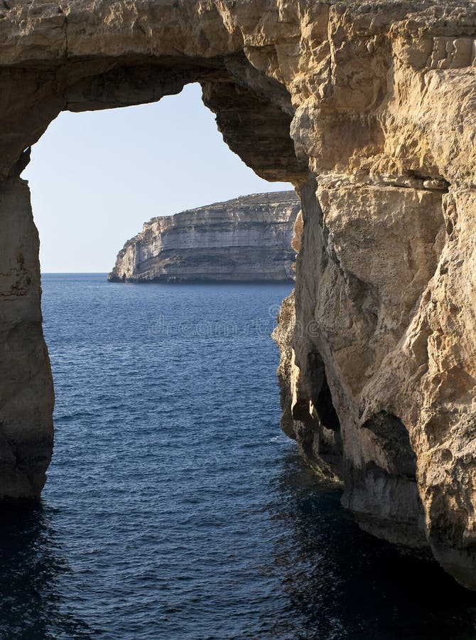 The Azure Window and Blue Hole Stock Photo - Image of rock, attraction ...