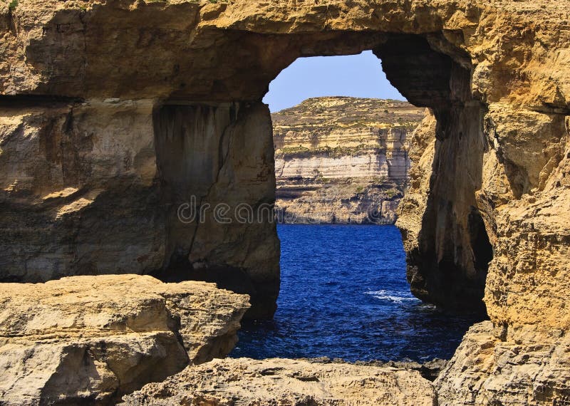 Azure Window stock image. Image of ramla, malta, europe - 9147029
