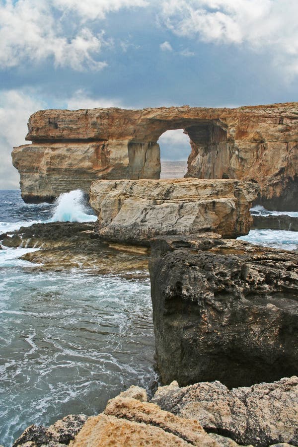 Azure Window stock image. Image of gozo, arch, waves, window - 9319413
