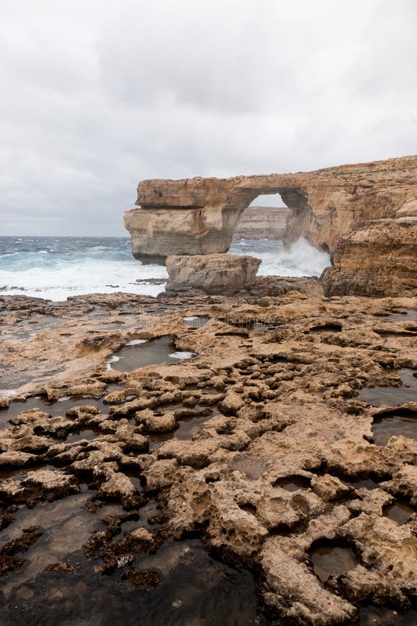 Azure Window, Arco De Pedra Famoso Foto de Stock - Imagem de férias ...
