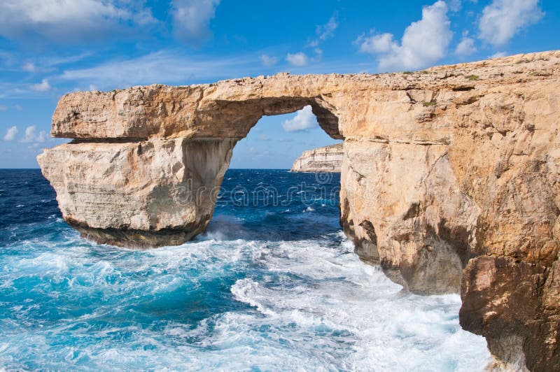 Azure window gozo stock photo. Image of cliff, island - 36223308