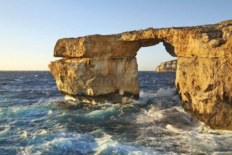 Azure Window on Gozo Island. Dwejra Bay. Malta Stock Photo - Image of ...