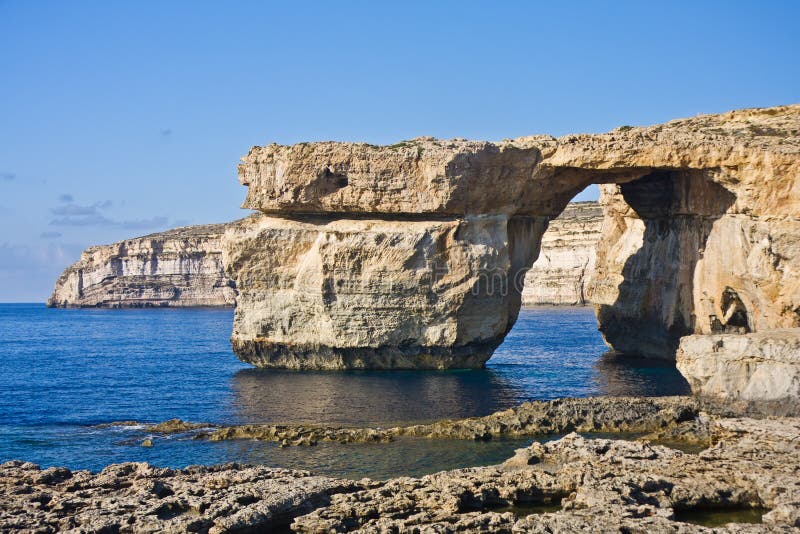 Azure Window, Gozo, Malta stock image. Image of stone - 28691523