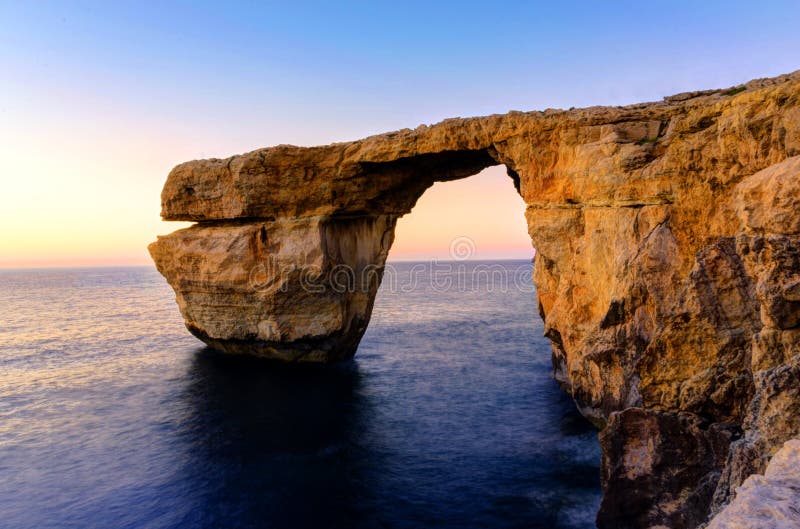The Azure Window - Gozo, Malta Stock Image - Image of island, holiday ...