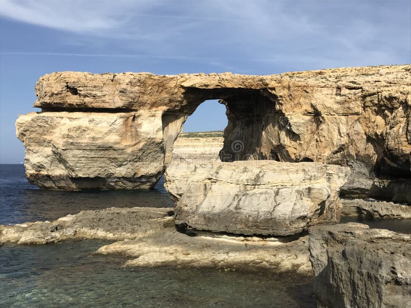 Azure Window stock image. Image of arch, limestone, nature - 90090499