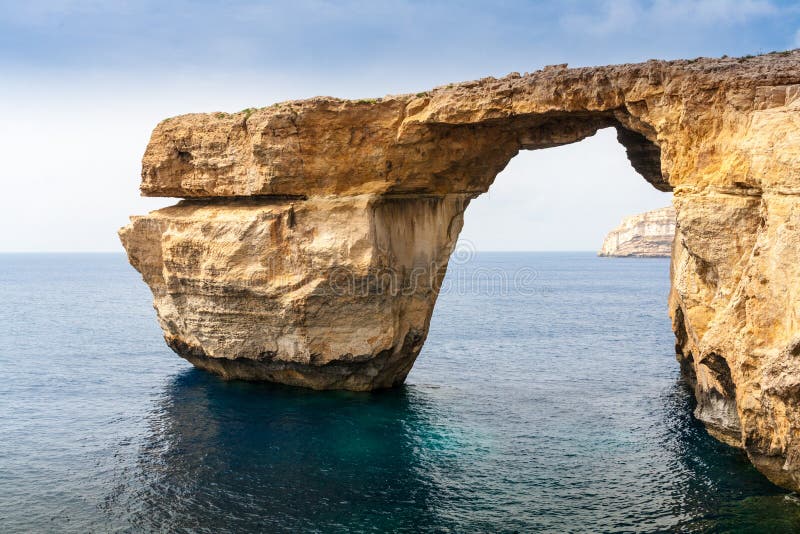 Azure Window in Malta before Collapse Stock Image - Image of rock ...