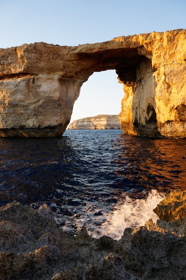 Azure Window - Rock Formation Over Sea Stock Image - Image of europe ...