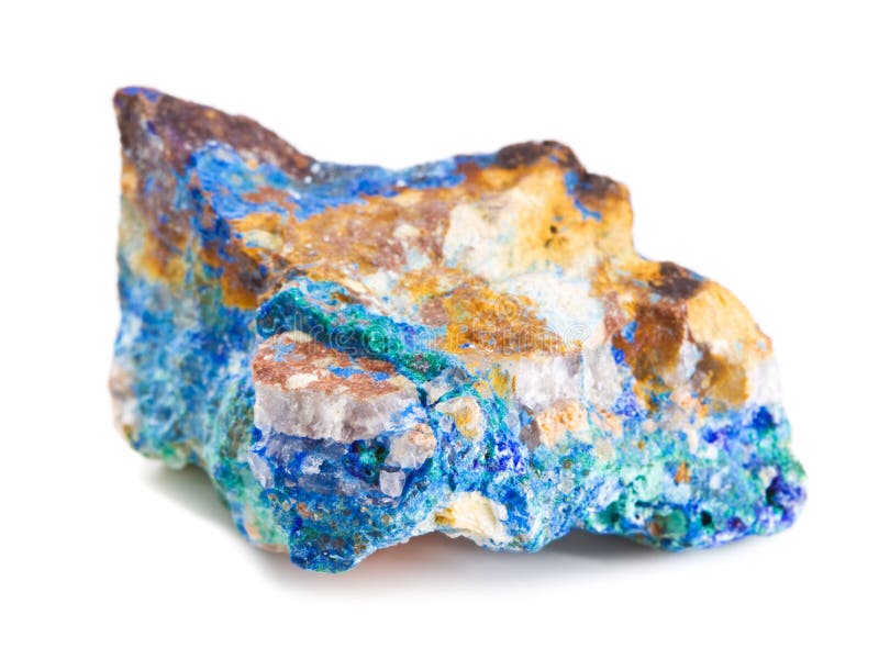Azurite stock image. Image of textured, white, macro - 12844747