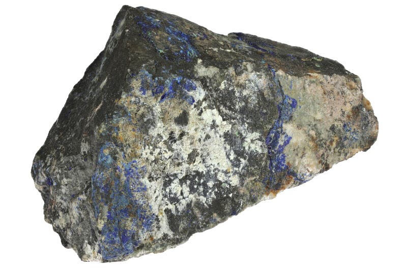 Azurite stock image. Image of blue, gemstone, white - 210617385
