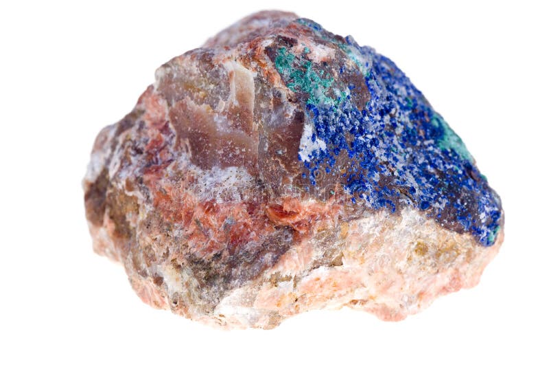 Azurite mineral isolated. stock photo. Image of ground - 48928426