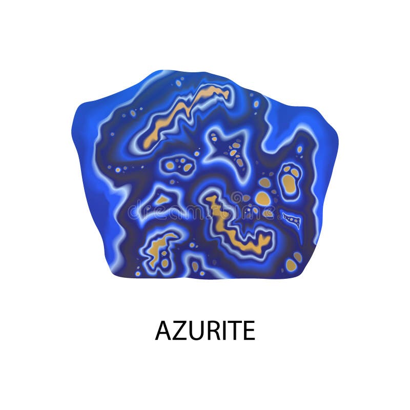 Azurite Realistic Mineral Composition Stock Vector - Illustration of ...