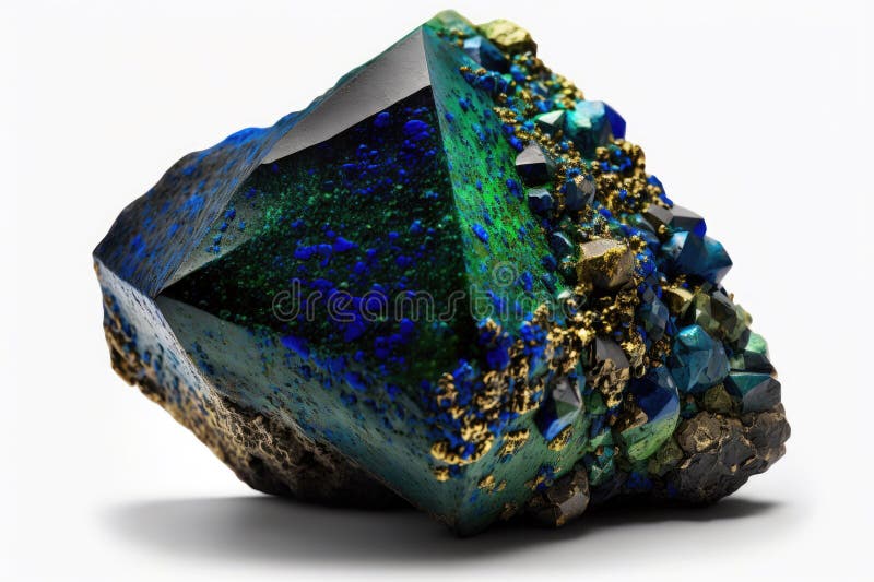 Azurite Stone on White Background. Generative AI Stock Illustration ...
