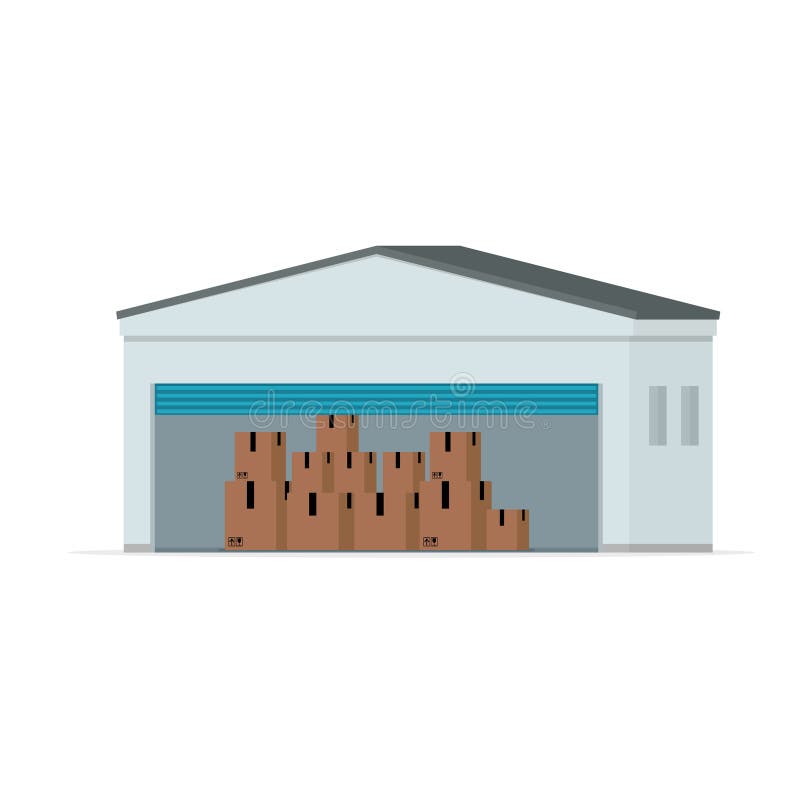 Entrepôt établissant L'icône Logistique Illustration de Vecteur ...