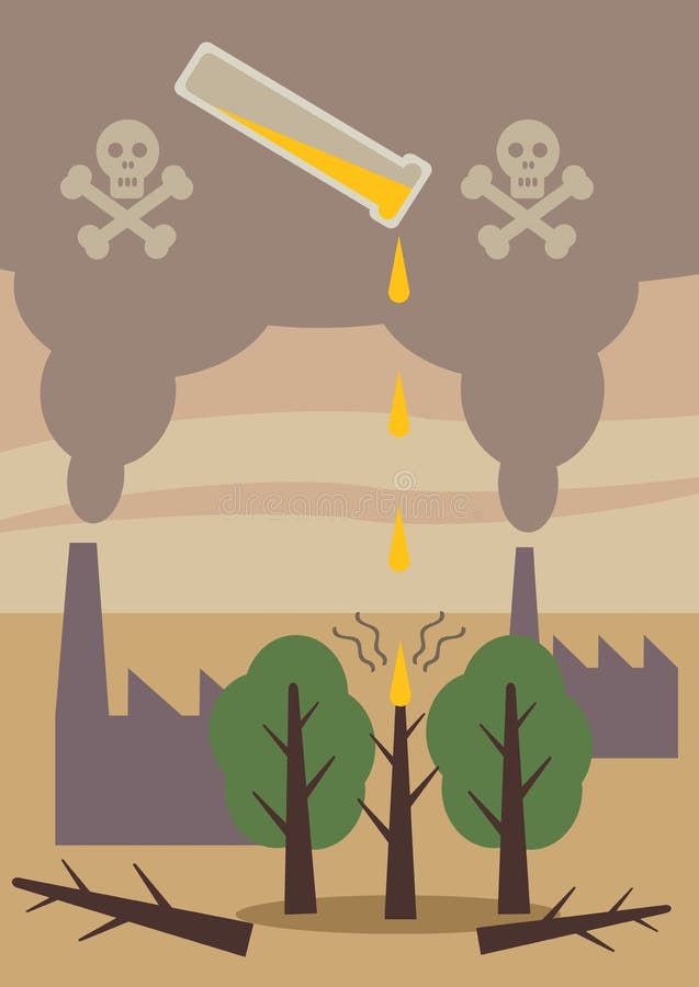 Saurer Regen vektor abbildung. Illustration von regen - 30343761