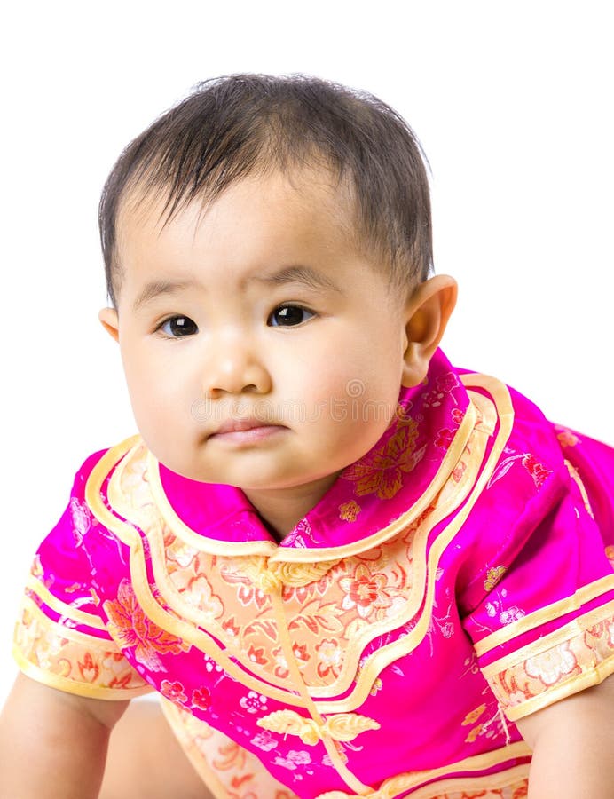 Petite Fille Chinoise Avec Le Costume Traditionnel Photo stock - Image ...