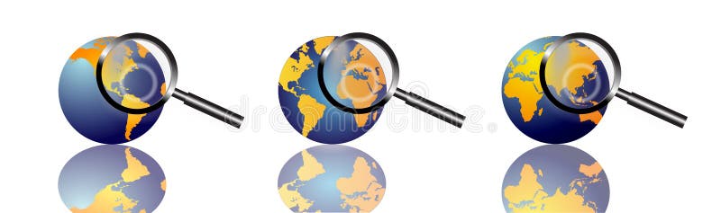 Búsqueda De Información Mundial Stock de ilustración - Ilustración de ...