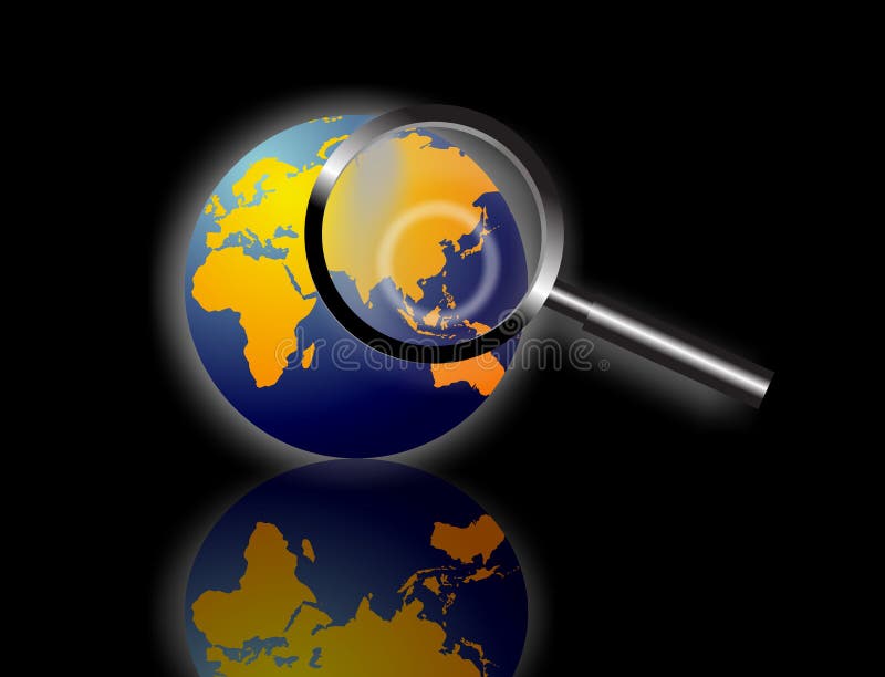Búsqueda De Información Global Stock de ilustración - Ilustración de ...