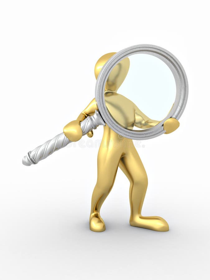 Búsqueda. Hombres Con La Lupa. Stock de ilustración - Ilustración de ...