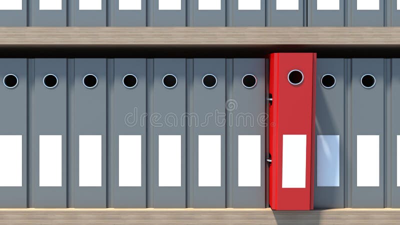 Bürodateimappen Auf Regal Archiv Stock Abbildung - Illustration von ...