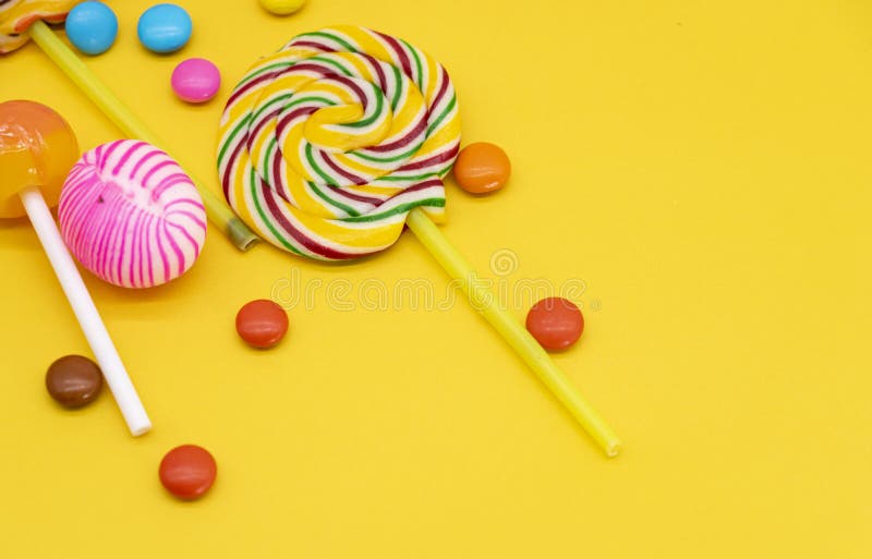 Lollipop and Different Type of Candy Stock Image - Image of group ...
