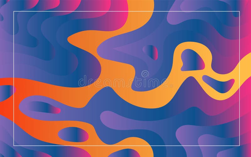 Abstract Background with Gradient Colored Curvy Blob Shapes. Stock ...