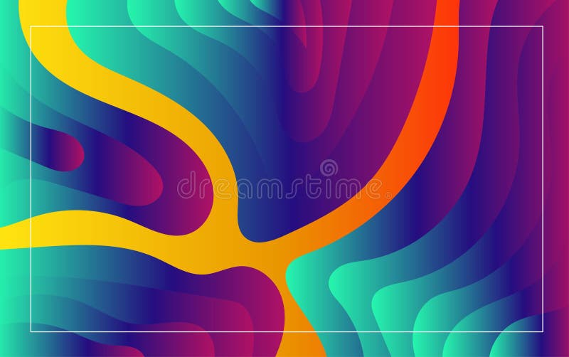 Abstract Background with Gradient Colored Curvy Blob Shapes. Stock ...