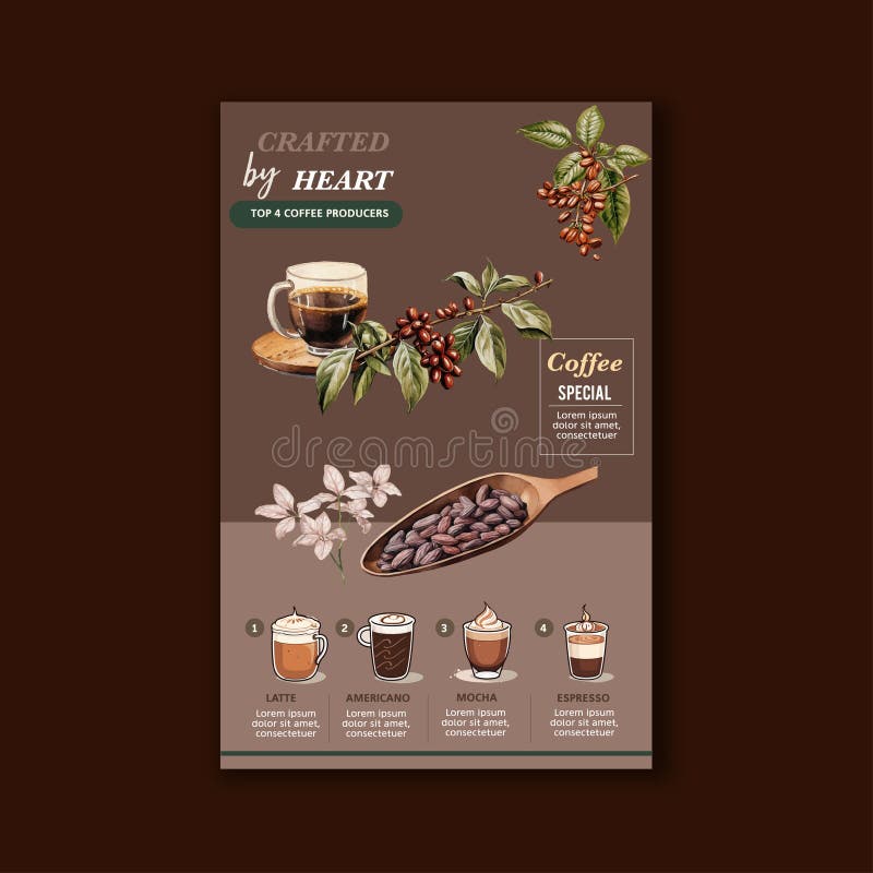 Vector Coffee House Menu Americano, Cappuccino, Espresso Menu ...