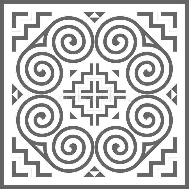 Hmong Ethnic Seamless Embroidery Pattern in Hmong Style. Stock ...