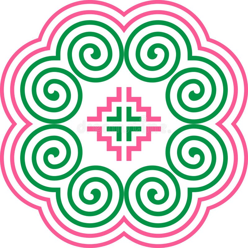 Hmong Ethnic Seamless Embroidery Pattern in Hmong Style. Stock Photo ...