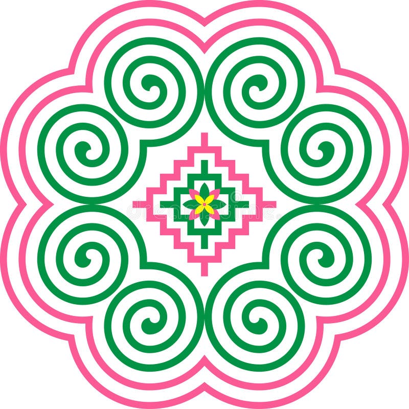 Hmong Ethnic Seamless Embroidery Pattern in Hmong Style. Stock Photo ...