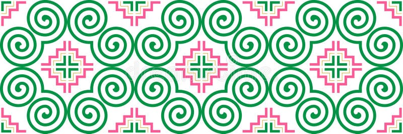 Hmong Ethnic Seamless Embroidery Pattern in Hmong Style. Stock ...