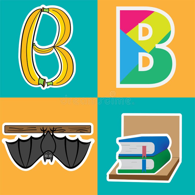 Flashcard Letter B Bat Stock Illustrations – 8 Flashcard Letter B Bat ...