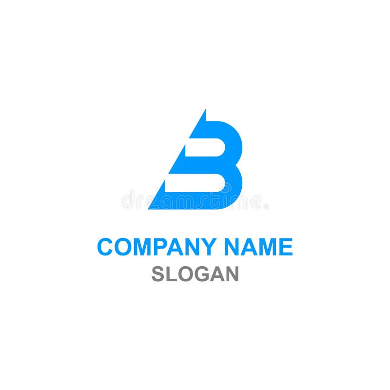 B Arrow Initial Letter Logo. Stock Illustration - Illustration of blue ...
