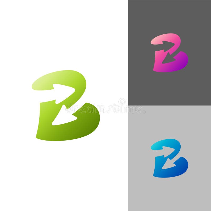 B and Arrow Logo Combination, Modern Letter B Logo Stock Vector ...