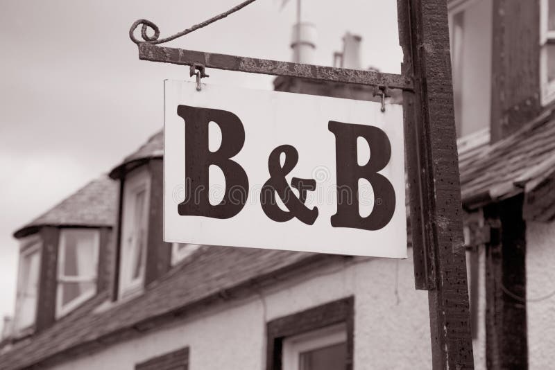 B&B Accommodation Sign stock image. Image of hotel - 28410491