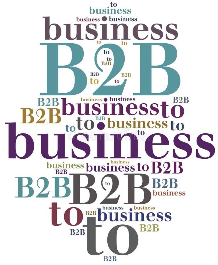 B2B. Business to business stock illustration. Illustration of ...