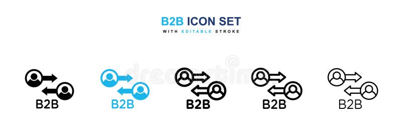 B2B icon vector stock vector. Illustration of modern - 348440404