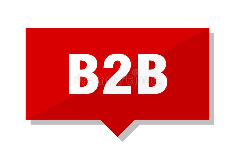 B2b red tag stock vector. Illustration of marker, template - 118497297