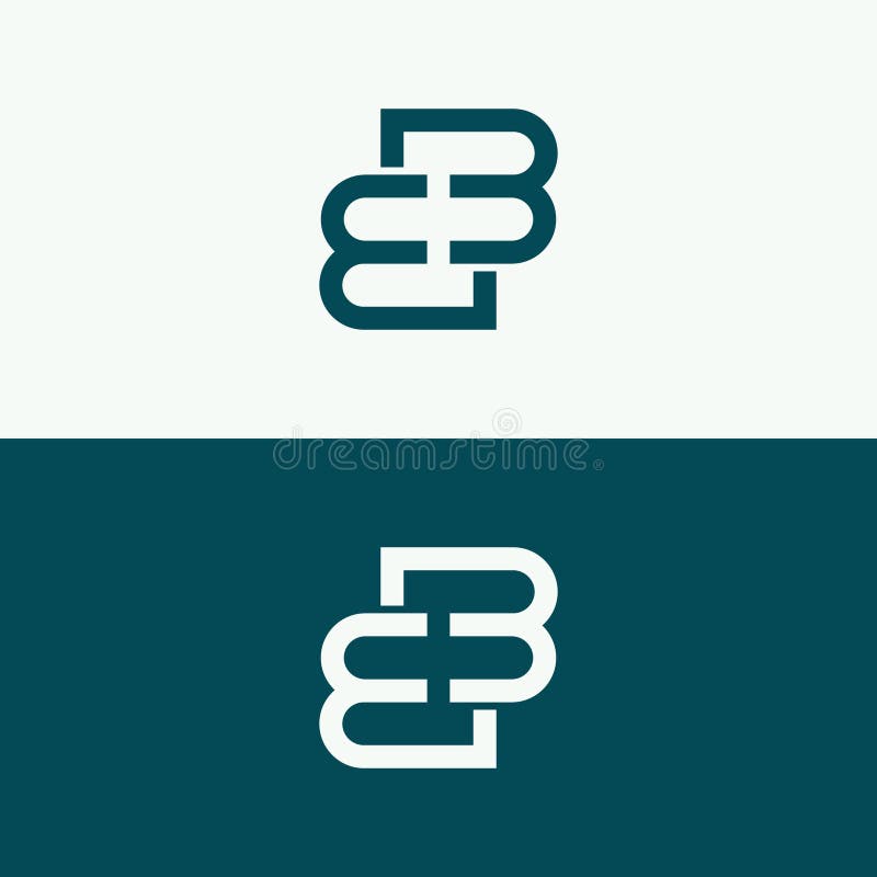 B and BB Lettering Logo Design. Creative Minimal Monochrome Monogram ...
