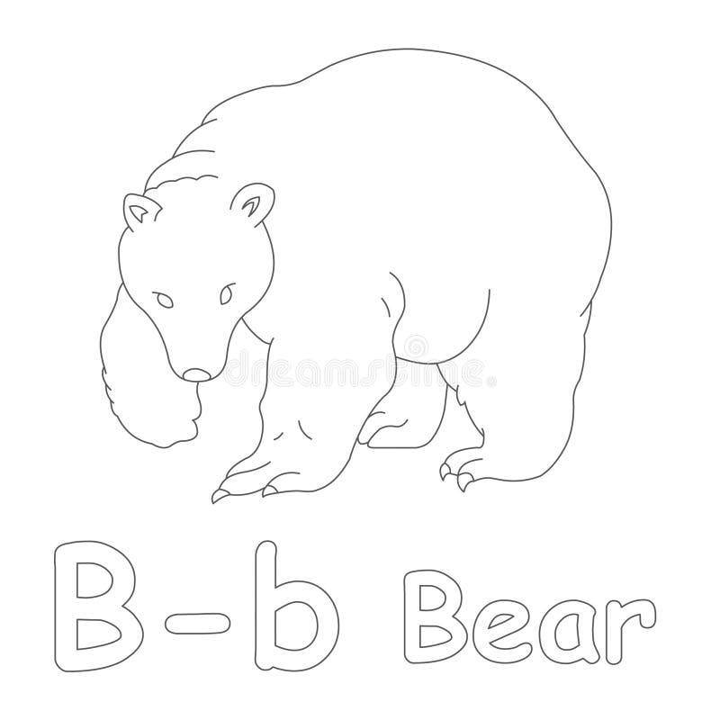 B Bear Coloring Page Coloring Pages