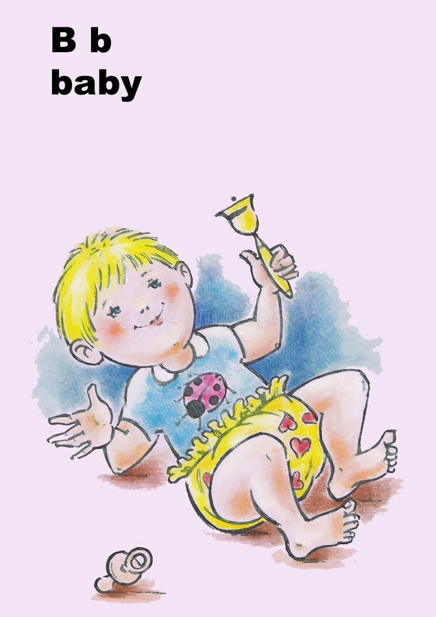 B- bebé stock de ilustración. Ilustración de alarma, bebé - 8729198