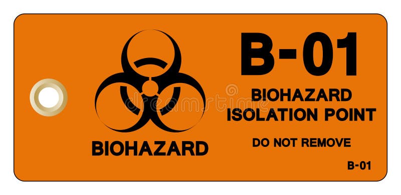 B01 Biohazard Isolation Point Tag Label Symbol Sign, Vector ...