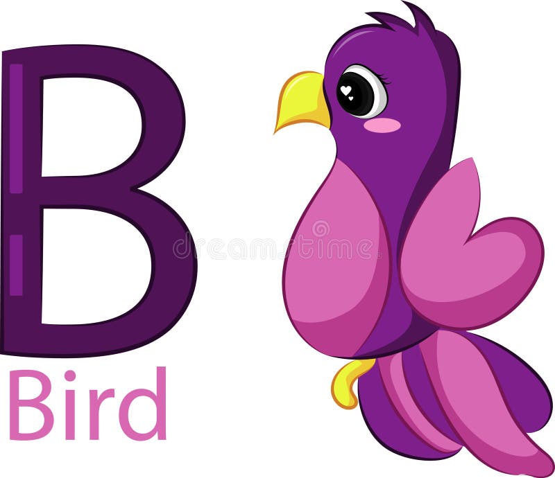 Bird Alphabet Letters and Numbers. Bright Colorful Letters and Numerals ...
