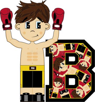 Boxer Alphabet Stock Illustrations – 136 Boxer Alphabet Stock ...