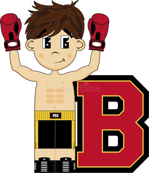 B is for Boxer stock vector. Illustration of uniform - 94443440