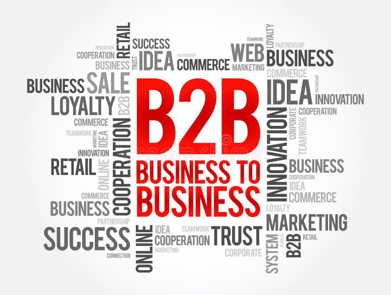 B2B - Business To Business Word Cloud, Concept Background Stock ...