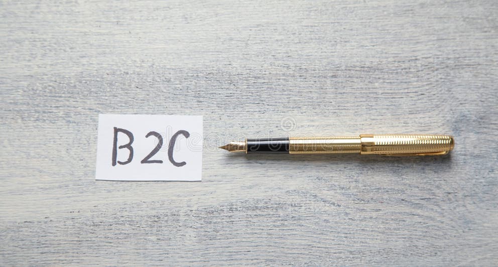 B2C Business Model on Paper. Business Concept Stock Illustration ...