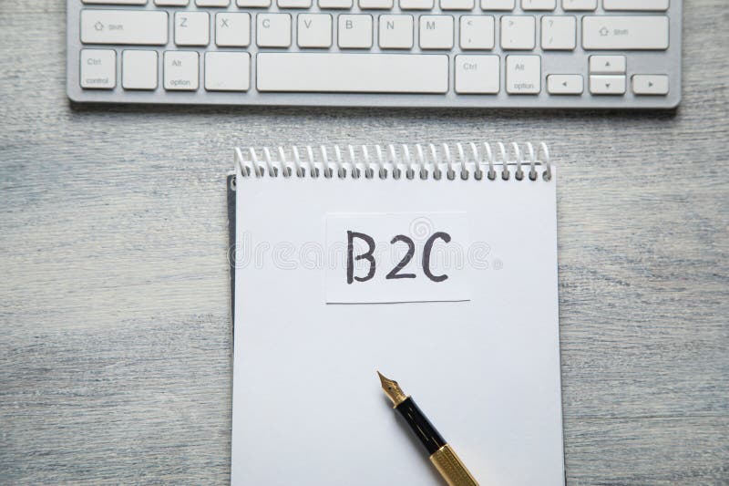 B2C Business Model on Paper. Business Concept Stock Illustration ...