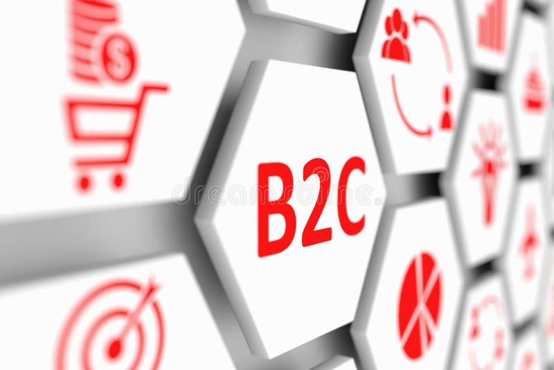 B2C concept stock illustration. Illustration of concept - 107364109